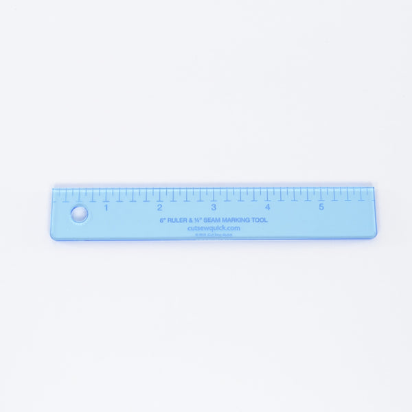 6” Ruler and ¼” Seam Marking Tool – Cut Sew Quick